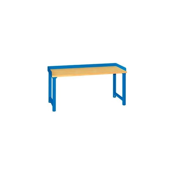 Lista International Open Leg Workbench with Back & End Stop - Butcher Block Top - 72"W x 30"D x ...